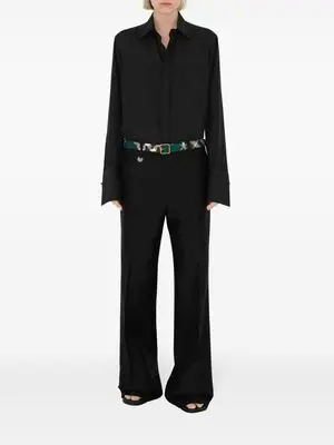 Burberry Check-pattern Belt - Green