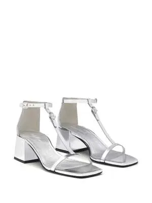 COURREGES Double Buckle Leather Sandals