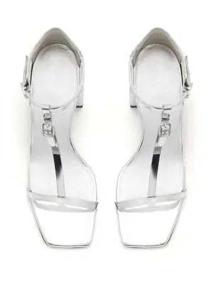 COURREGES Double Buckle Leather Sandals