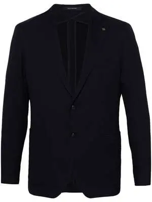 Tagliatore Notched-lapel Single-breasted Blazer - Blue