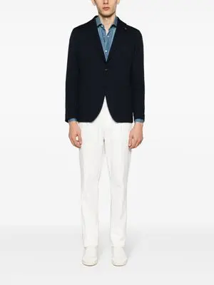 Tagliatore Notched-lapel Single-breasted Blazer - Blue