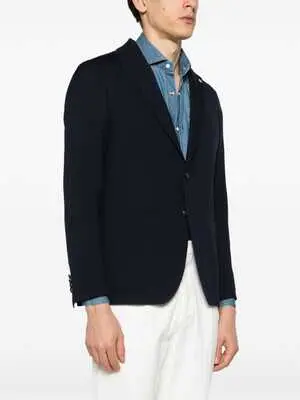 Tagliatore Notched-lapel Single-breasted Blazer - Blue