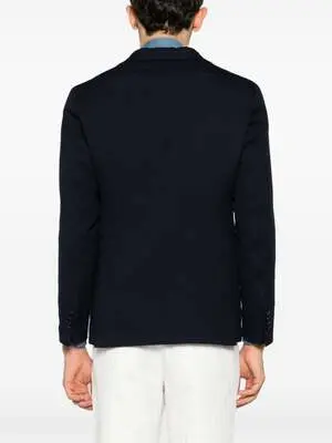Tagliatore Notched-lapel Single-breasted Blazer - Blue