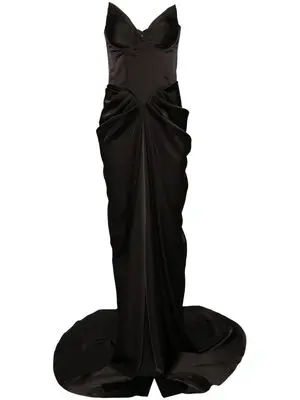 ANA RADU Corset-style Gown - Black