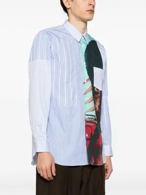 Comme Des Garçons Mixed-prints Panelled Shirt