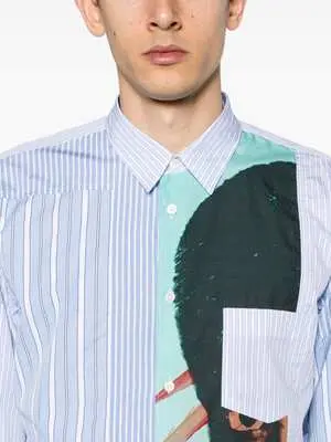 Comme Des Garçons Mixed-prints Panelled Shirt