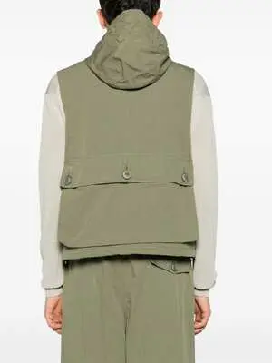 Emporio Armani Hooded Ripstop Gilet - Green