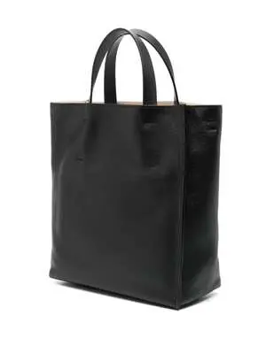 Marni Logo-embroidered Tote Bag - Black