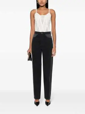 ROTATE BY BIRGER CHRISTENSEN Two-tone Tapered Jeans