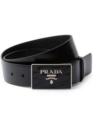Prada Saffiano Logo-print Belt