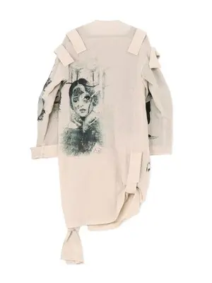 Yohji Yamamoto Artistic-print Long Jacket