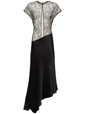 Tove TOVE Beline Lace & Satin Long Dress - Black