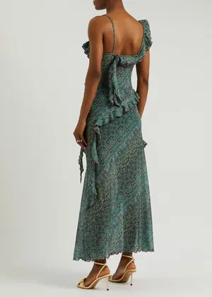 siedrs monica ruffled glittered organza maxi dress MONICA
