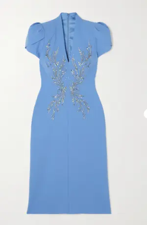 Jenny Packham Firefly Crystal-embellished Crepe Gown