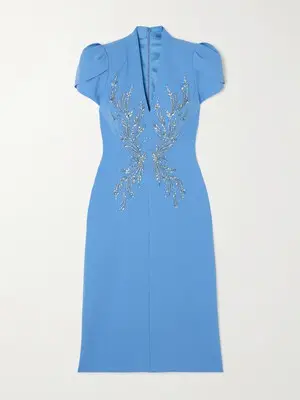 Jenny Packham Firefly Crystal-embellished Crepe Gown