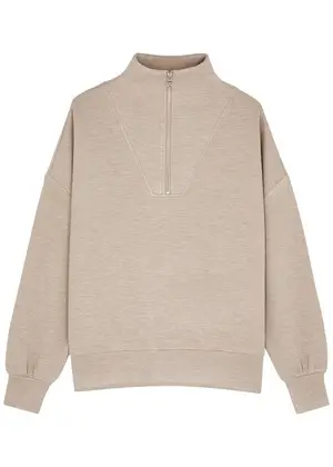 Varley Hawley Half-zip Sweatshirt - Taupe