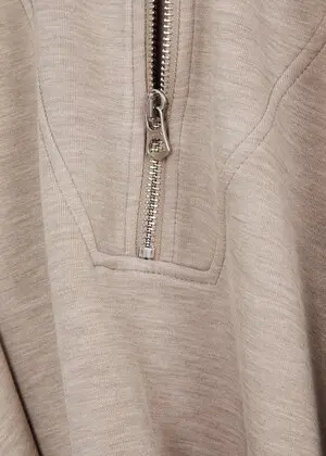 Varley Hawley Half-zip Sweatshirt - Taupe