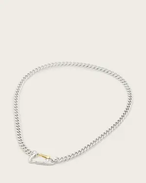 ALLSAINTS Carabiner Necklace - Warm Silver/warm Brass