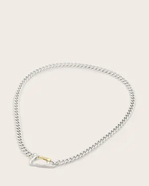 ALLSAINTS Carabiner Necklace - Wrm Slver/wrm Bras
