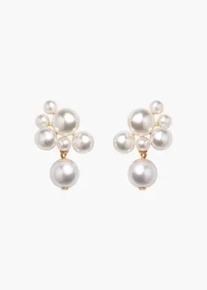 JENNIFER BEHR Perlita Drop Earrings - Pearl