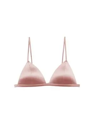 Fleur Du Mal Molded Luxe Triangle Bra - Tan