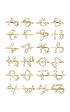 Sophie Bille Brahe 18k Recycled Yellow Ensamble Initial Ring