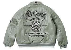 PALACE Leather Jacket - Grey