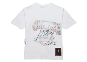 TRAVIS SCOTT X Mitchell & Ness Georgia Bulldogs Handdrawn T-shirt - White