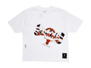 TRAVIS SCOTT X Mitchell & Ness Texas Longhorns Hand Drawn T-shirt - White