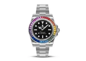 A BATHING APE Type 1 Bapex Crystal Stone Watch - Silver