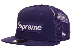 Supreme Box Logo Mesh Back Cap - Purple