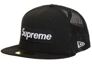 Supreme Box Logo Mesh Back Cap - Black