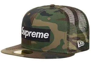 Supreme Box Logo Mesh Back New Era Cap Ss24 - Camo