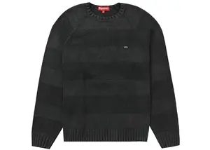 Supreme Small Box Stripe Sweater - Black