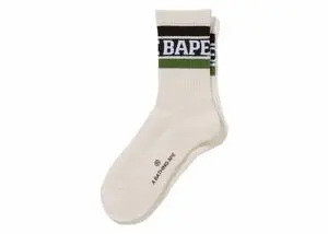 A BATHING APE Line Socks - Green