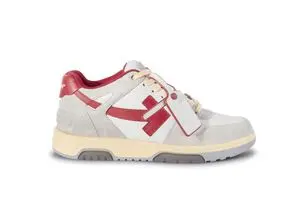 Off-White Out Of Office Low-top Sneakers - Light Grey/red/white