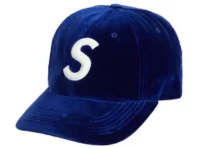 Supreme Velvet S Logo 6-panel Cap - Royal