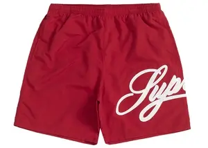 Supreme Mesh Script Water Short - Red