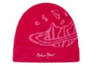 BROKEN PLANET Fuzzy Beanie - Fuchsia Pink