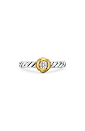 David Yurman Petite Cable Ring With Diamond