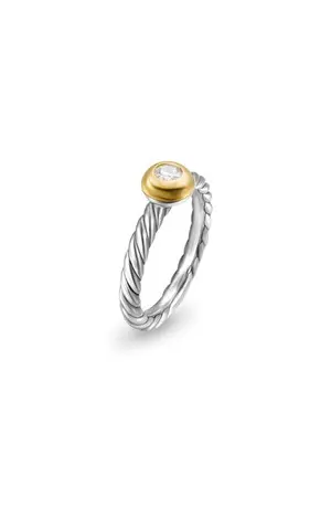 David Yurman Petite Cable Ring With Diamond