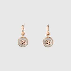 Gucci Interlocking G Diamond 18k Earrings - Rose Gold