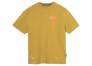 Palm Angels Palm Tree Painted T-shirt - Brown/orange