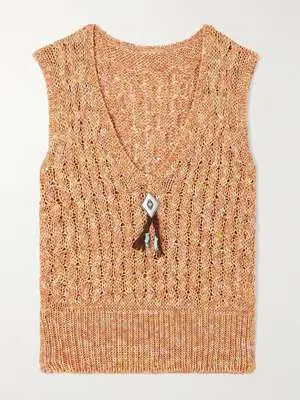 FORTELA Cable-knit Cotton Vest