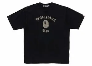 A BATHING APE Overdye Relaxed Fit Tee Shirt - Black