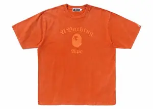 A BATHING APE Overdye Relaxed Fit Tee Shirt - Orange