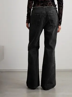 Givenchy Distressed Low-rise Wide-leg Jeans