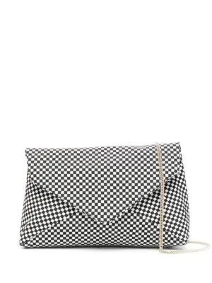 Dries Van Noten And White Checkered Clutch Bag