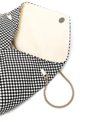 Dries Van Noten And White Checkered Clutch Bag