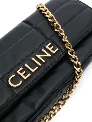 Celine Logo Plaque Shoulder Bag